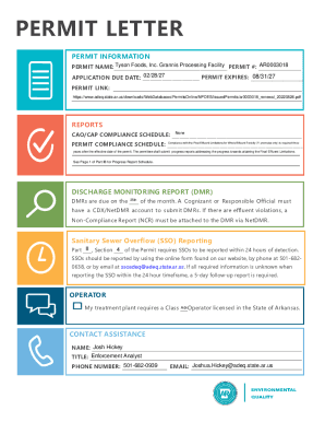 Fillable Online PERMIT LETTER Fax Email Print - pdfFiller