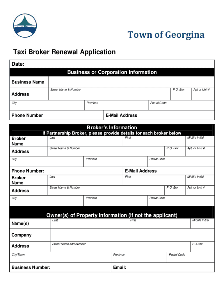 Fillable Online Business Licenses - Town of Georgina Fax Email Print - pdfFiller