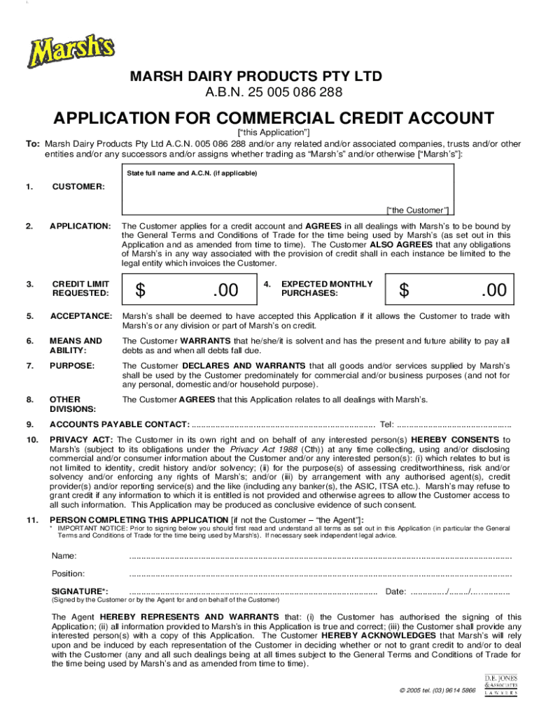 Fillable Online Marsh Dairy Products Pty Ltd - Company Profile and News Fax Email Print - pdfFiller