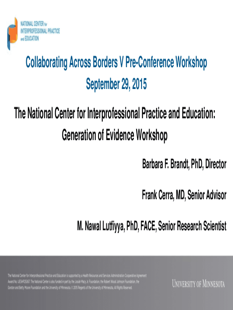 Fillable Online Collaborating Across Borders V Pre-Conference Workshop ...