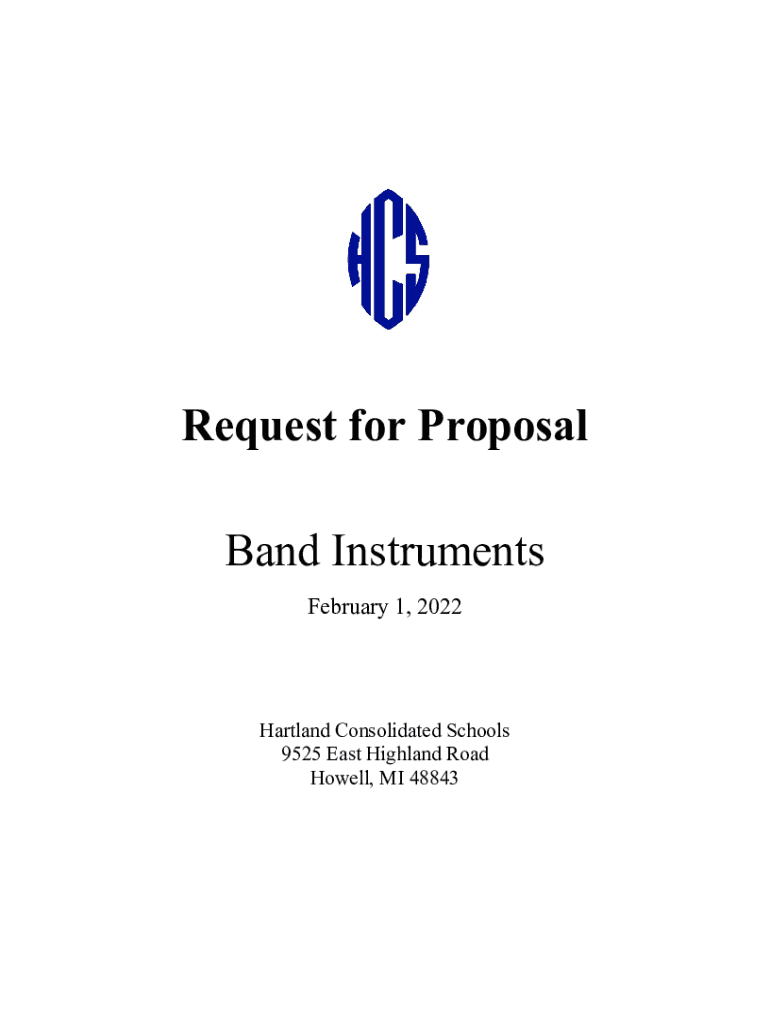 Fillable Online Request for Proposal Band Instruments Fax Email Print ...