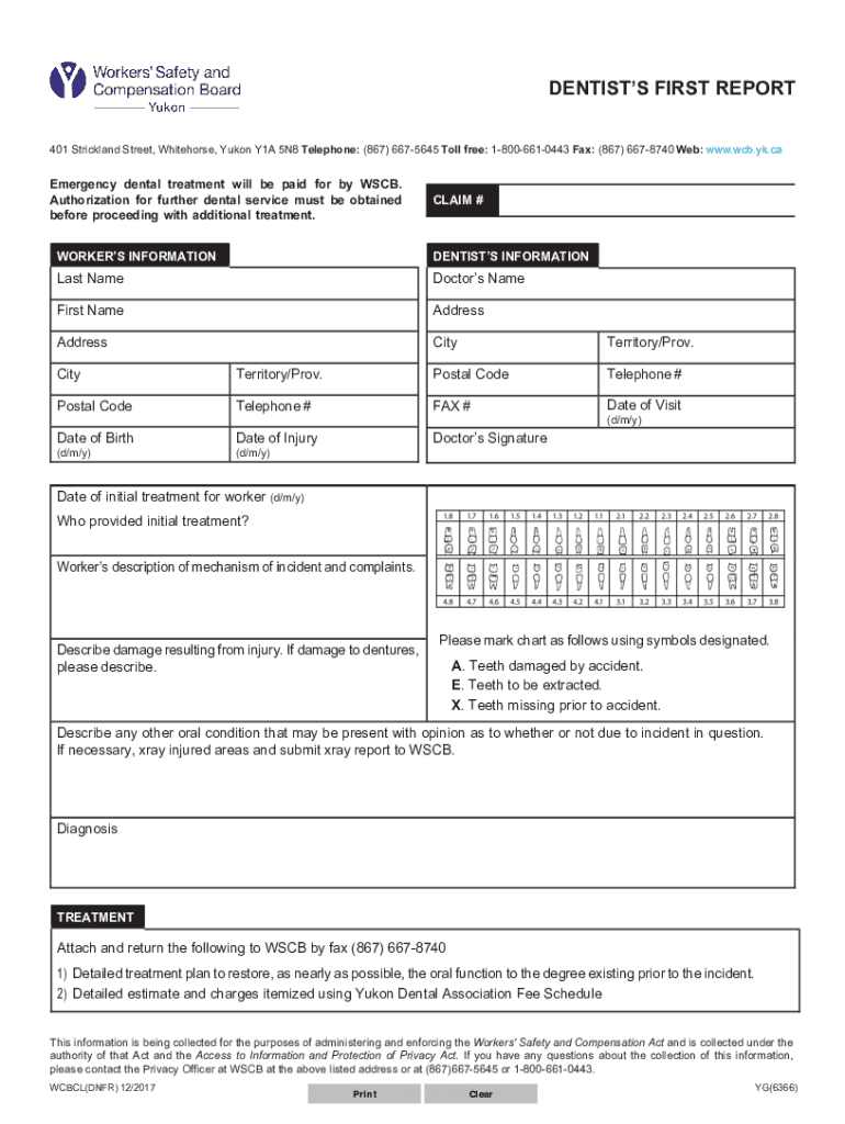 Fillable Online Fillable Online DENTISTS FIRST REPORT Fax Email Print ...
