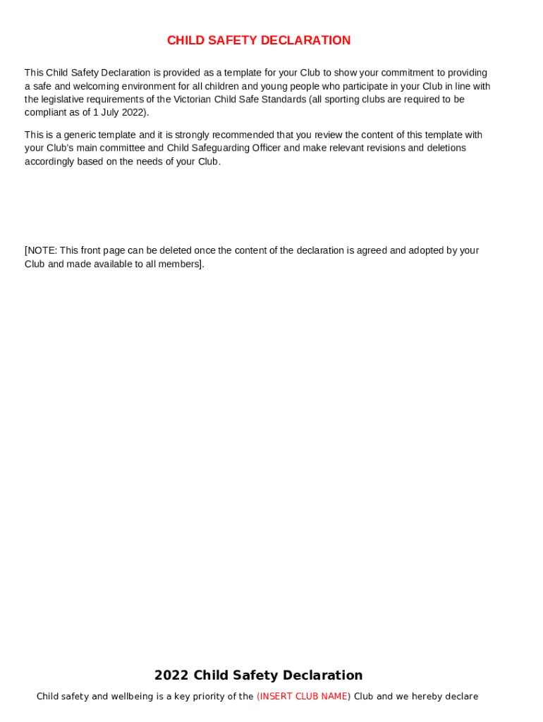 Safety Commitment Statement Doc Template | pdfFiller