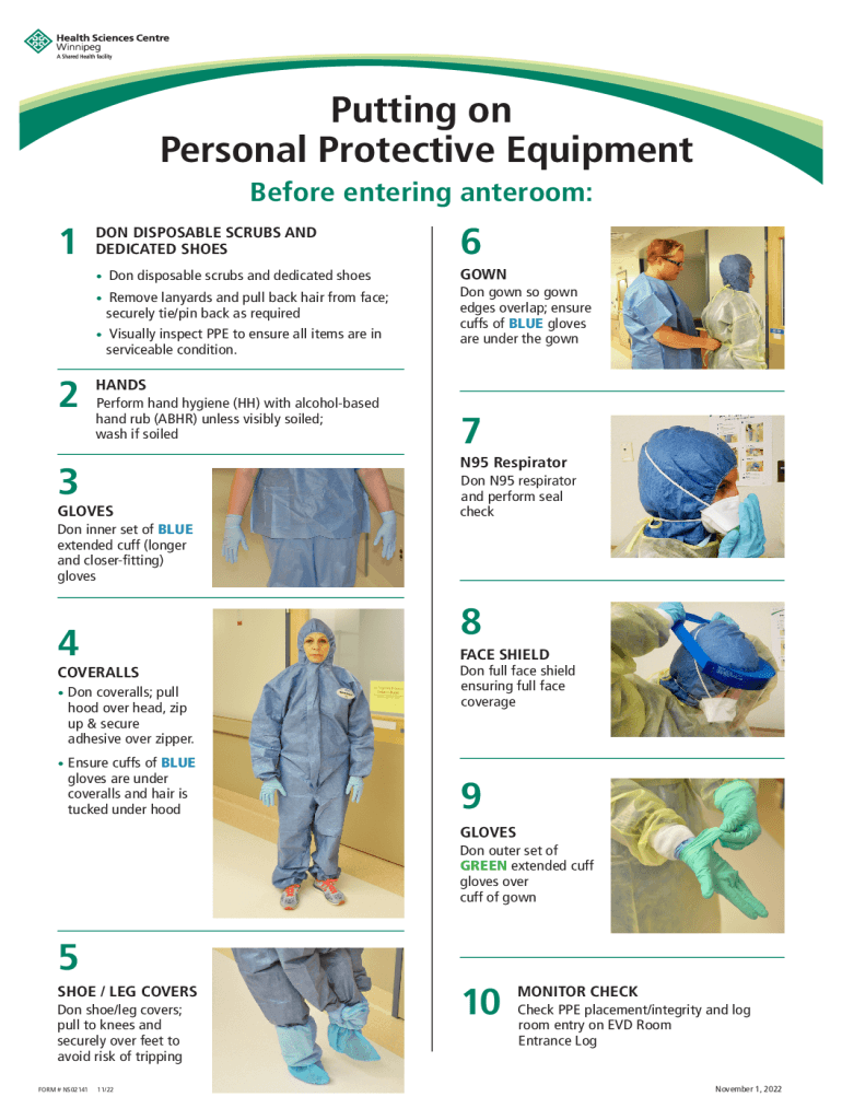 Fillable Online How to Safely Put on PPE, Selected Equipment: N95 and ...