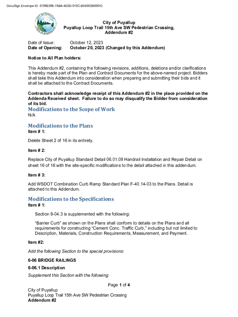 Fillable Online Modifications to the Scope of Work Modifications to the ...