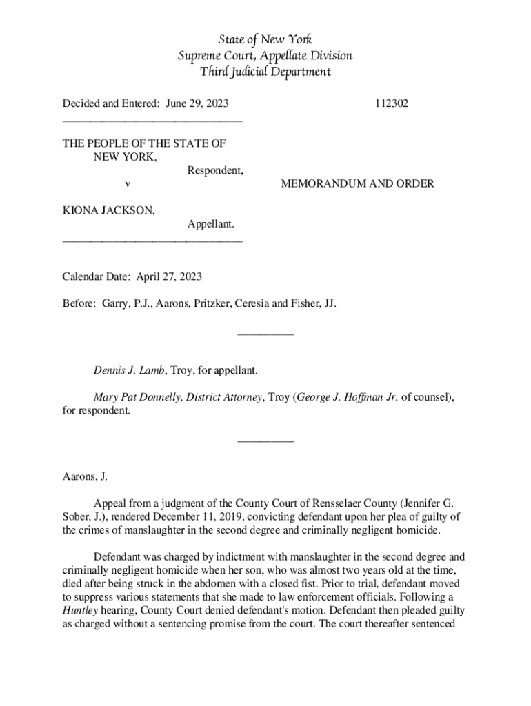Fillable Online decisions courts state ny People v James Benbow Fax Email Print - pdfFiller