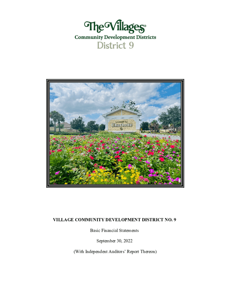 Fillable Online village community development district no. 9 Fax Email ...