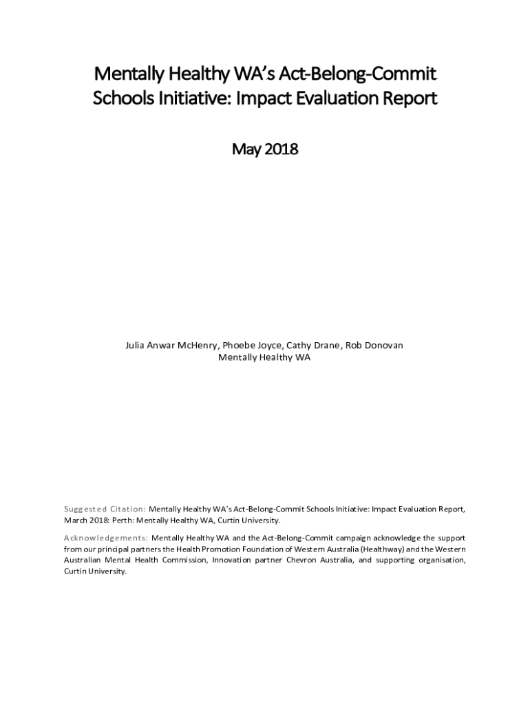 Fillable Online Mentally Healthy WA's Act-Belong-Commit Schools ...