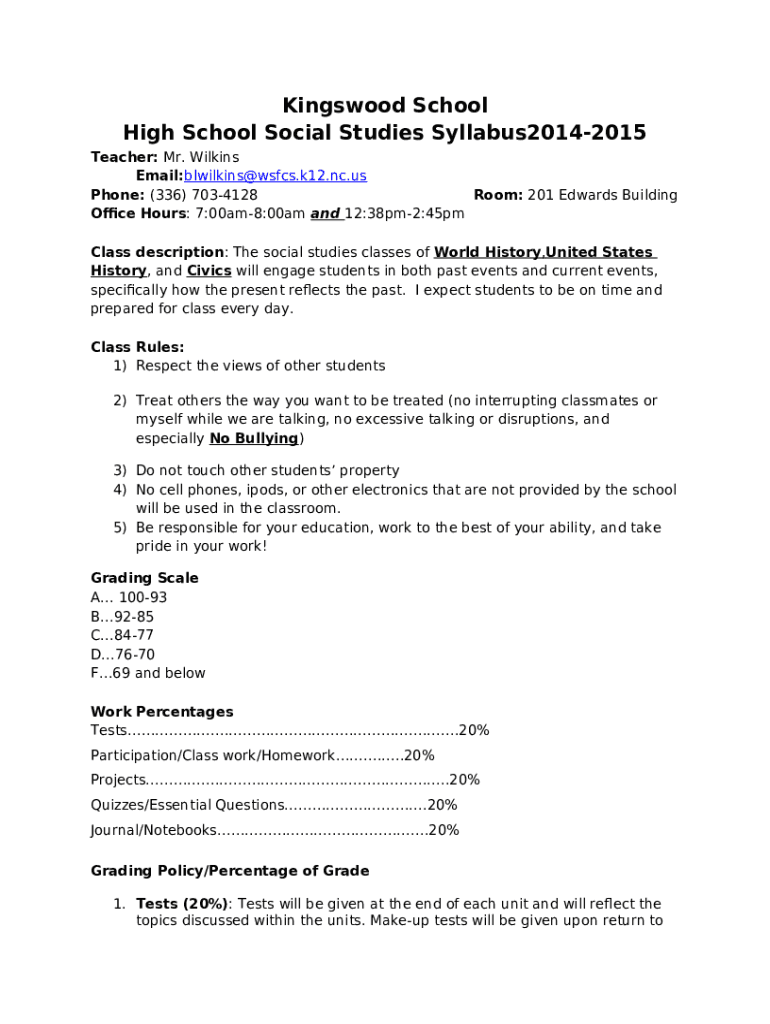 History Class Syllabus.docx Doc Template | pdfFiller