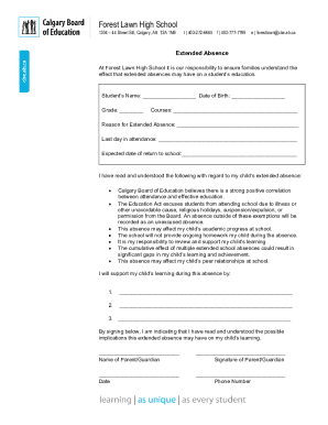 Fillable Online Forest lawn High School, 1304 44 Street SE, Calgary, AB ...