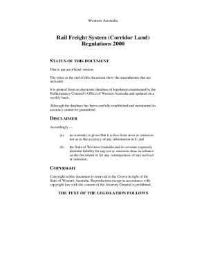 Fillable Online Rail Freight Corridor Land Use Agreement ( ... Fax ...
