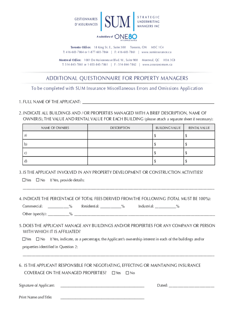 Fillable Online Fillable Online why sum insurance? - Strategic ...