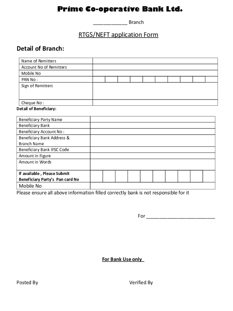 Prime Bank Rtgs Form Download Pdf - Fill Online, Printable, Fillable ...