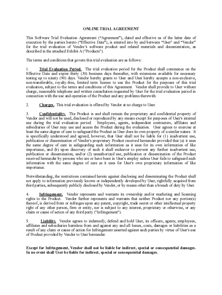 Fillable Online Software Evaluation Agreement - cloudfront.net Fax ...