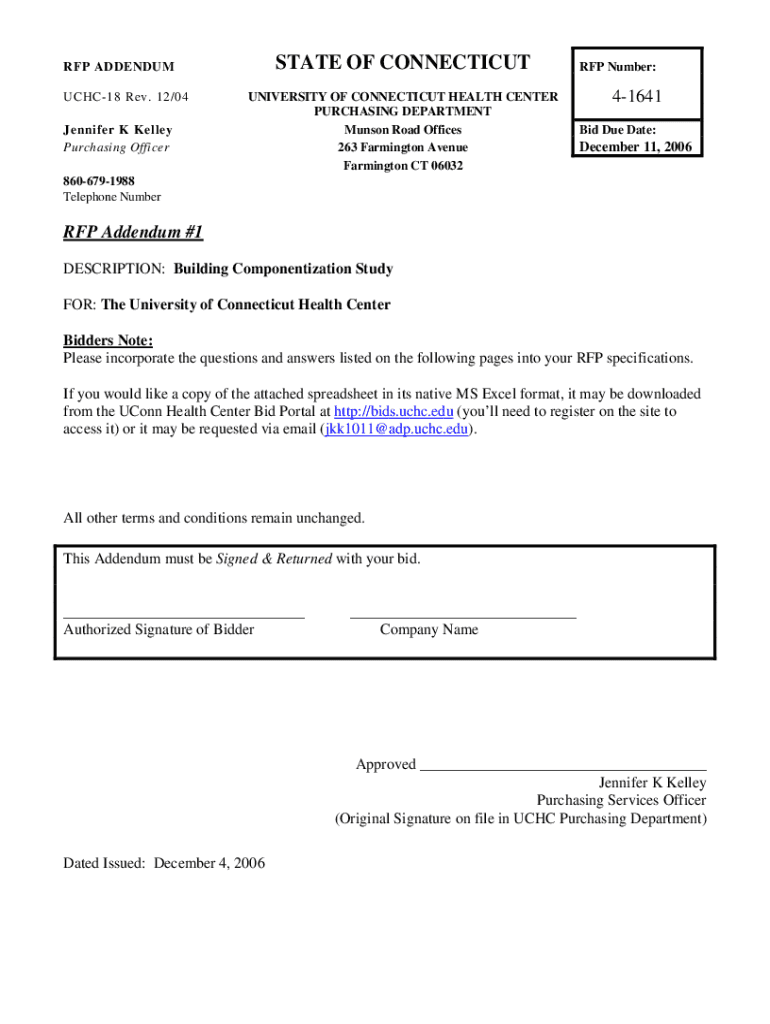 Fillable Online Addendum Cover Sheet UCHC-18 .doc Fax Email Print ...