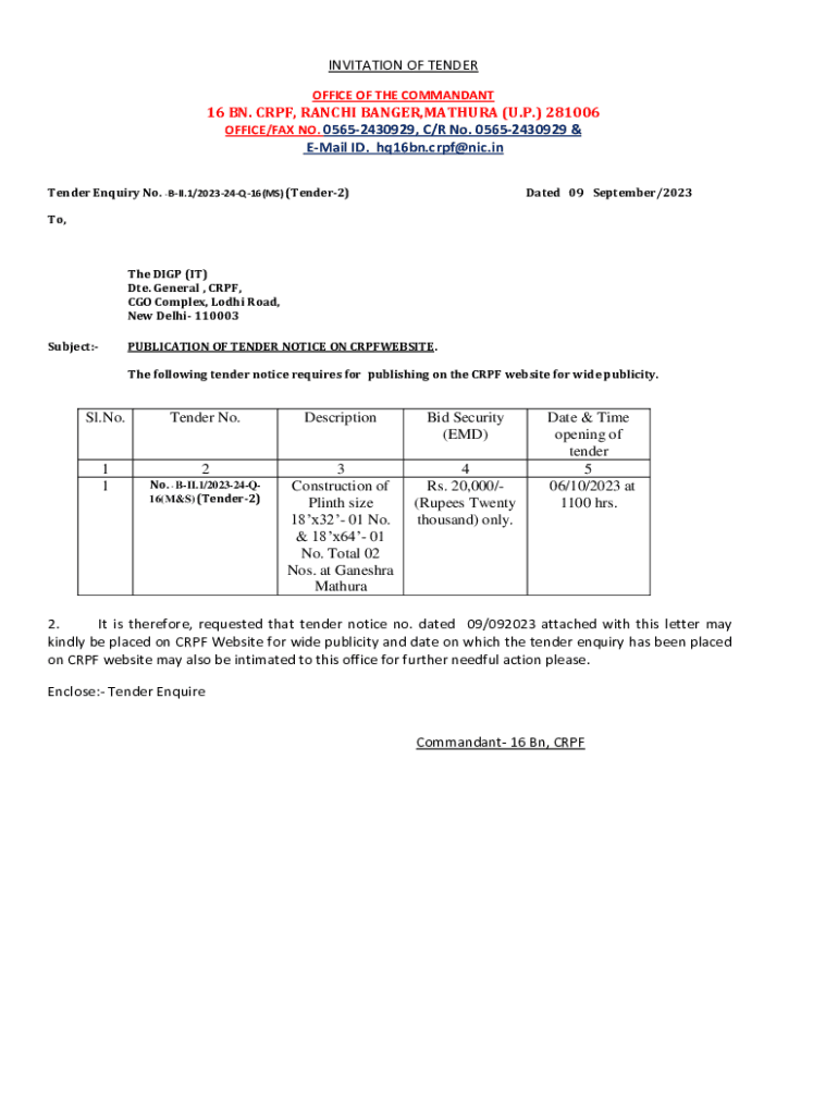 Fillable Online crpf gov 16 BN Fax Email Print - pdfFiller