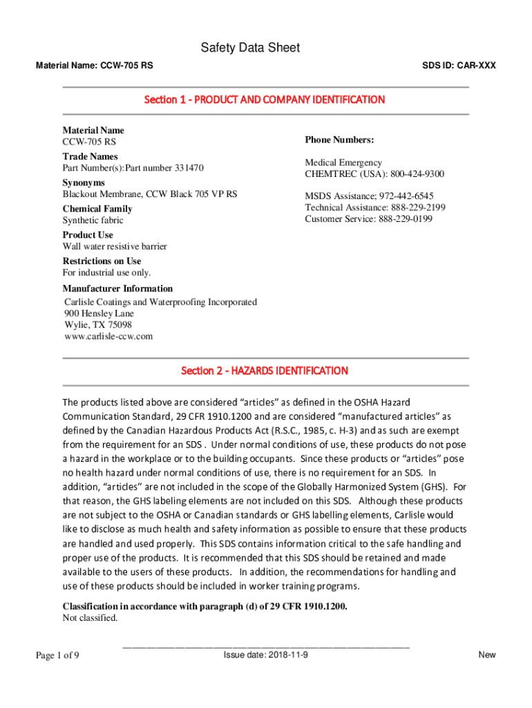 Fillable Online 59" x 164' CCW-705 VP RS Vapor-Permeable Sheet Fax ...