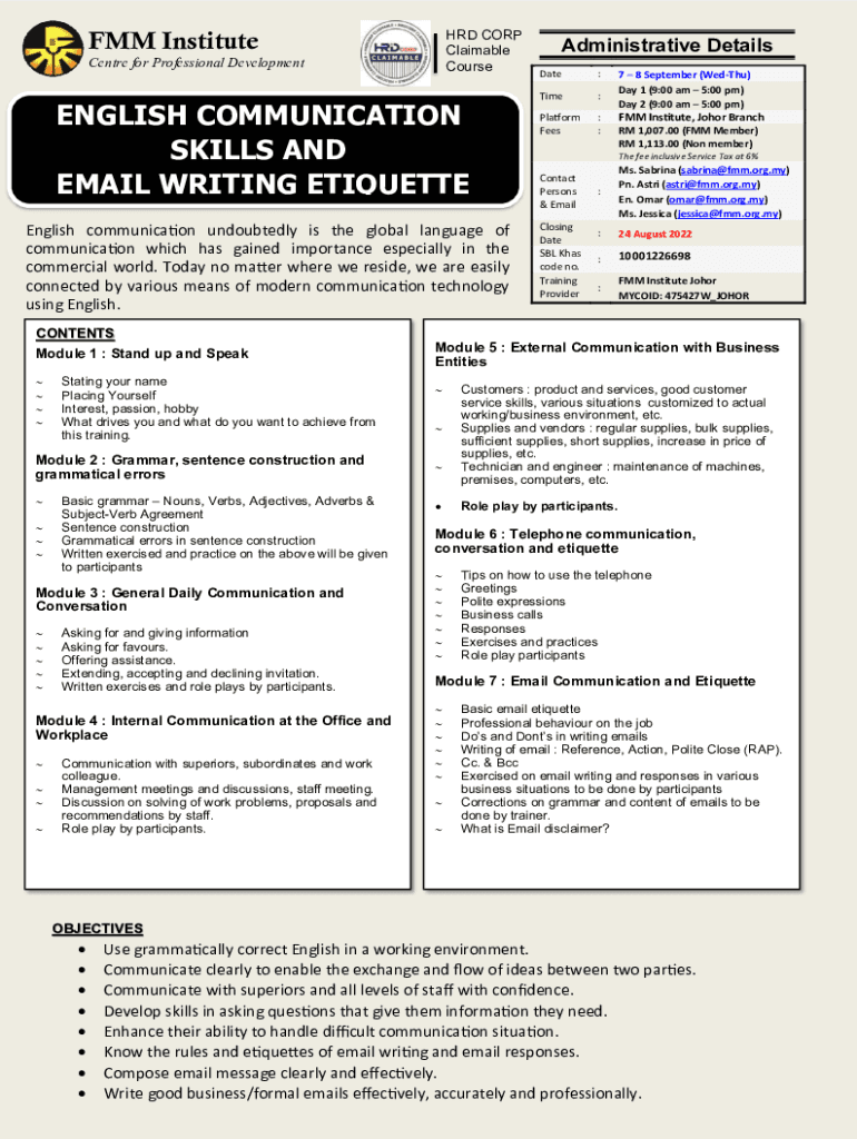 Fillable Online Business Etiquette: Phone, Email, and Text Online Class Fax Email Print - pdfFiller