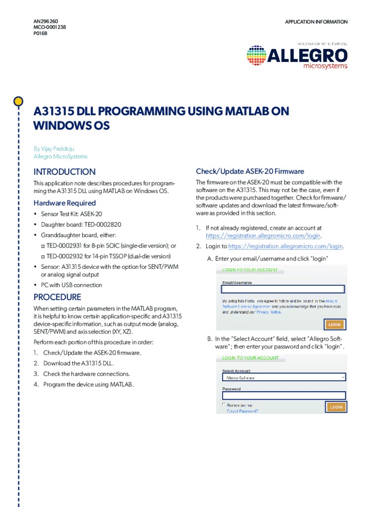 Fillable Online A31315 DLL PROGRAMMING USING MATLAB ON WINDOWS OS Fax ...