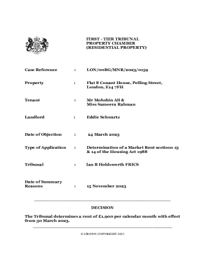 Fillable Online first-tier tribunal - Justice for Tenants Fax Email ...