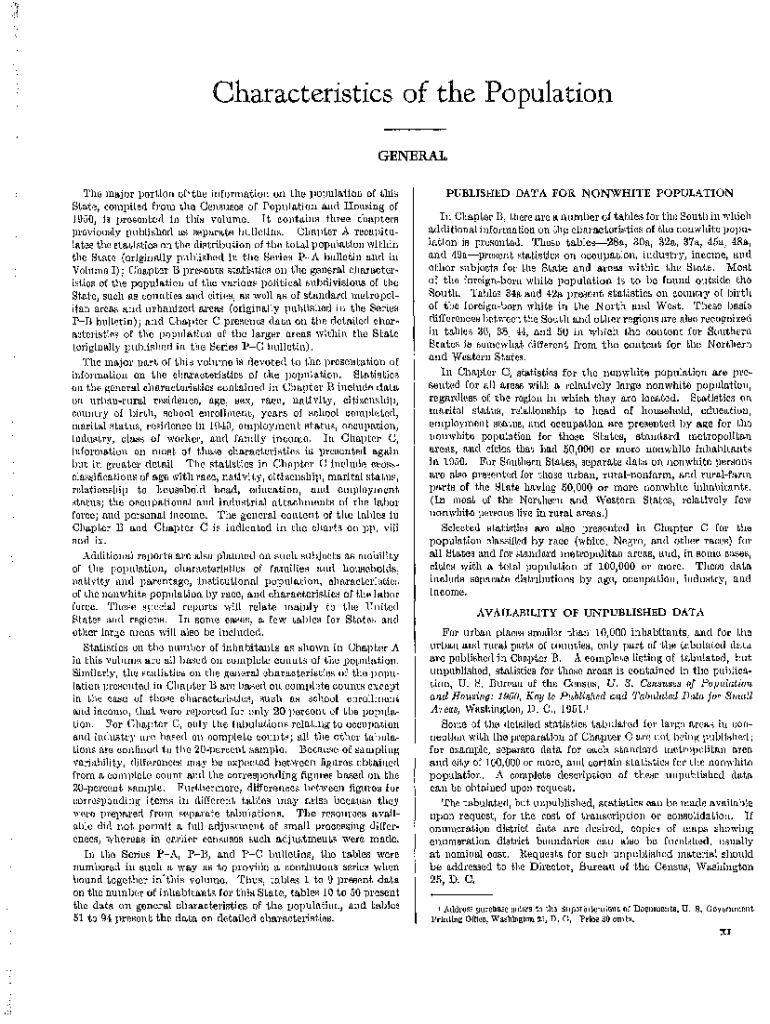 Fillable Online www2 census The major portion of'the information on the ...