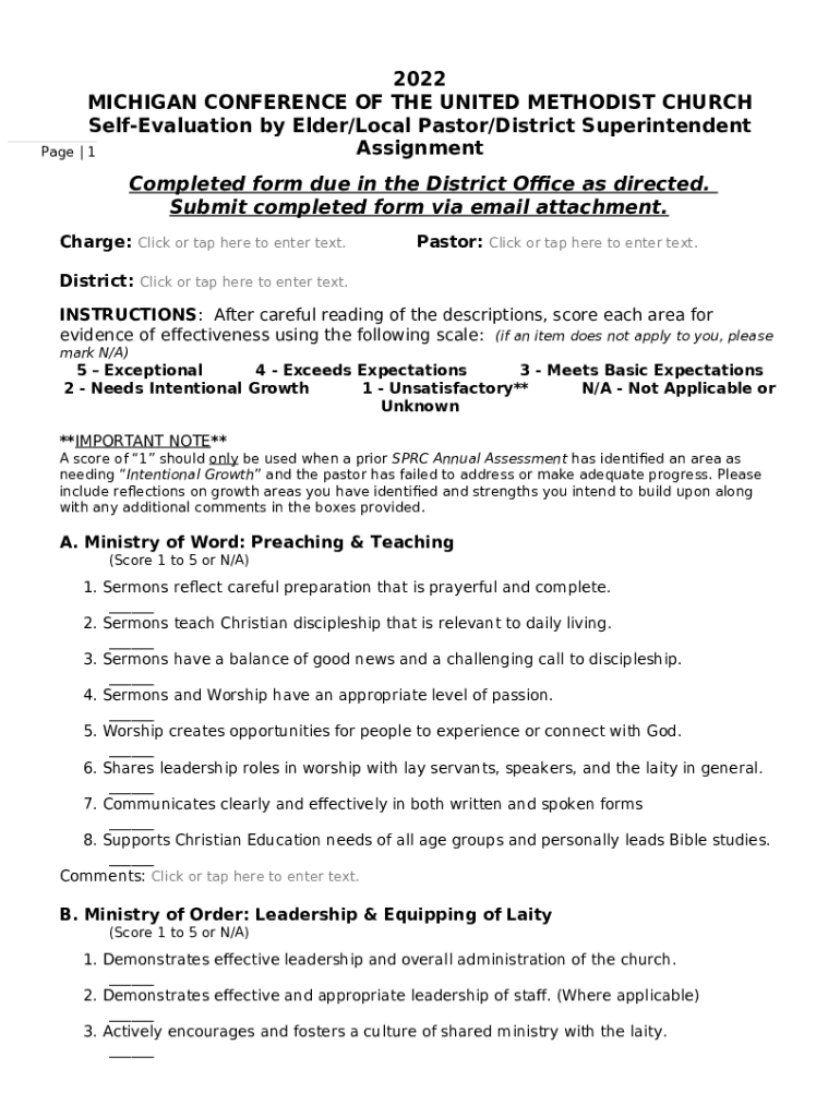 LOCAL PASTOR'S HANDBOOK Doc Template | pdfFiller