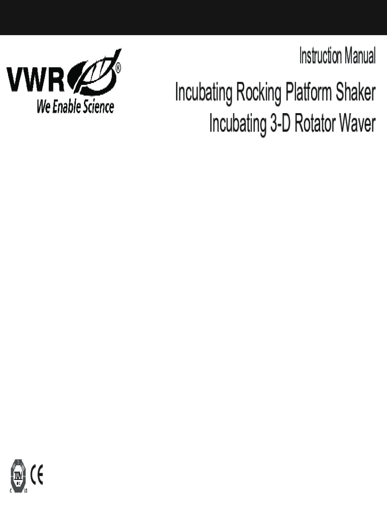 Fillable Online Incubating Rocking Platform Shaker Incubating 3-D ...