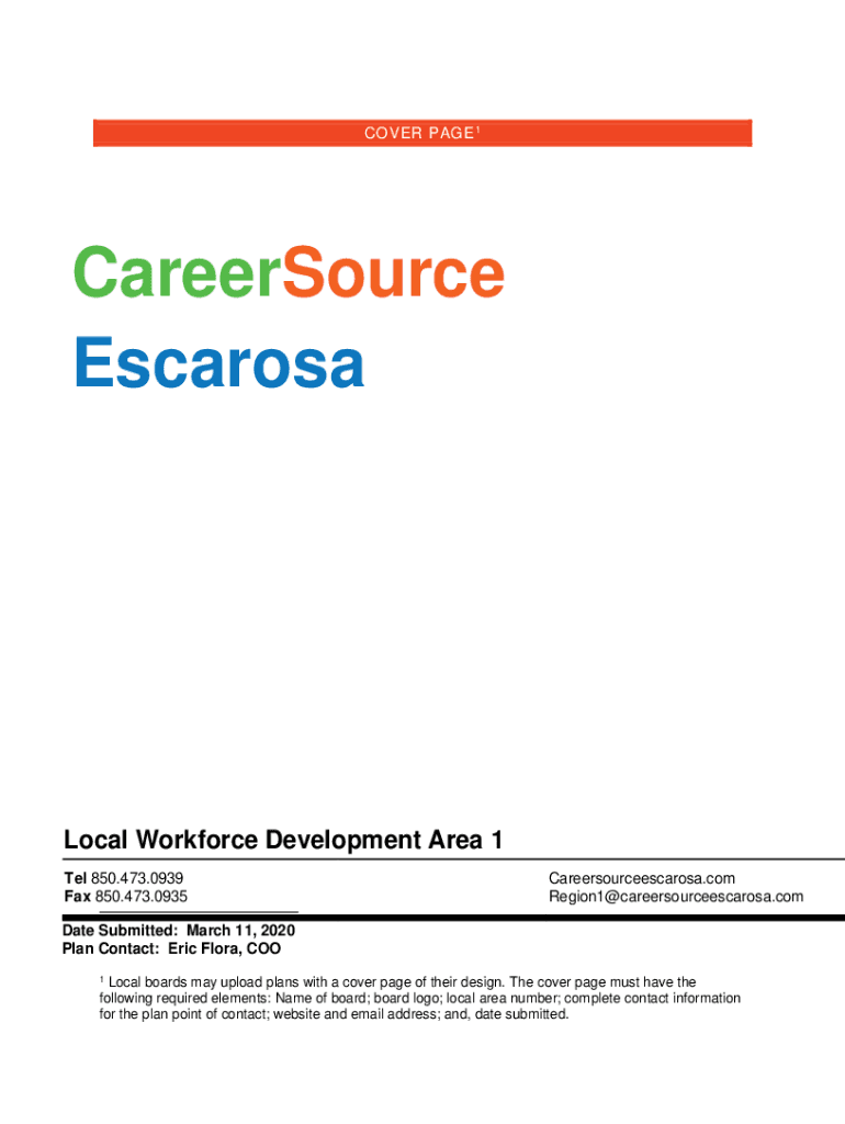 Fillable Online Local Workforce Development Area 1 Fax Email Print ...