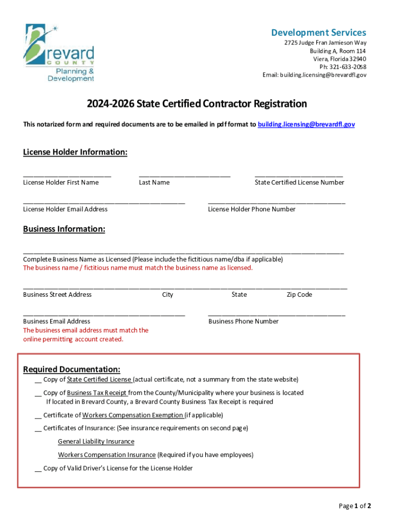 Fillable Online Fillable Brevard County Planning & Development BASS ...