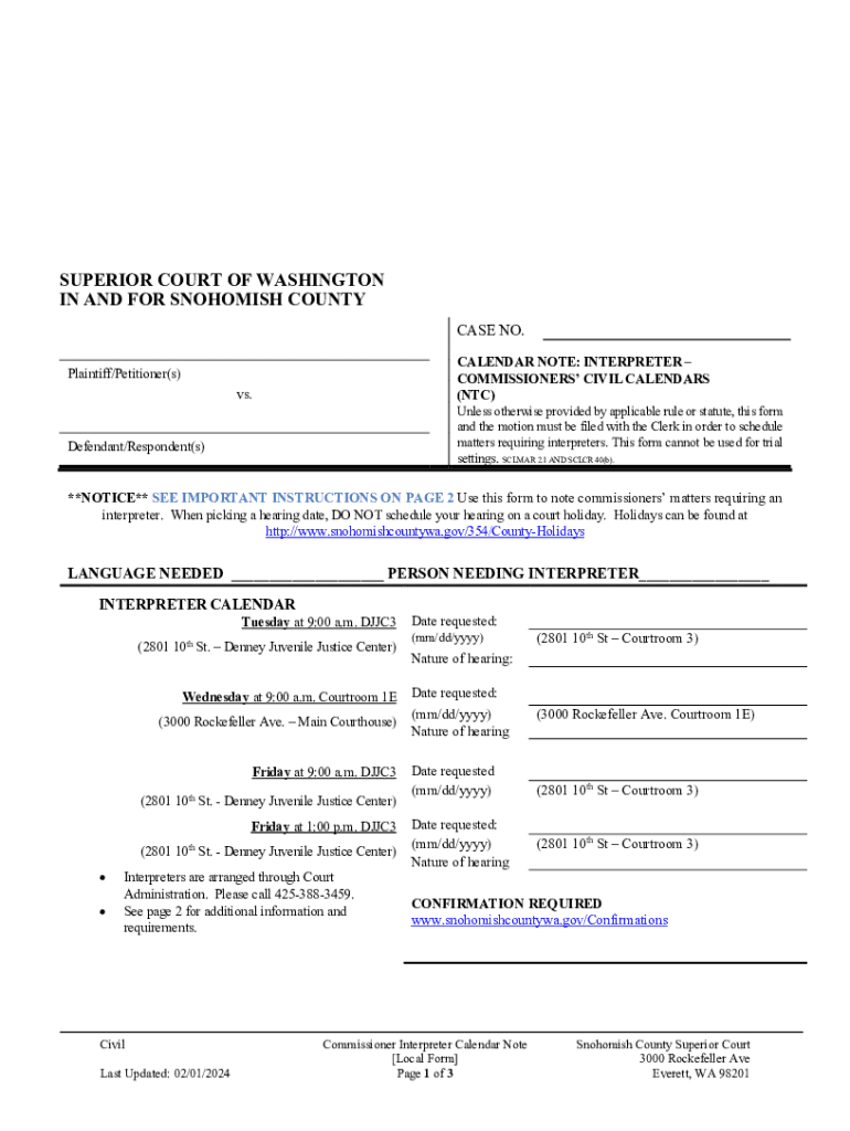 Fillable Online Judges' Civil Calendar Note Fax Email Print - pdfFiller