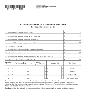 Fillable Online DR 0104EP - Individual Estimated Income Tax Payment ...