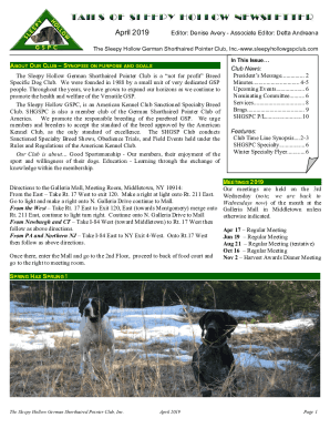 Fillable Online Editor - The Sleepy Hollow German Shorthaired Pointer Club Fax Email Print ...