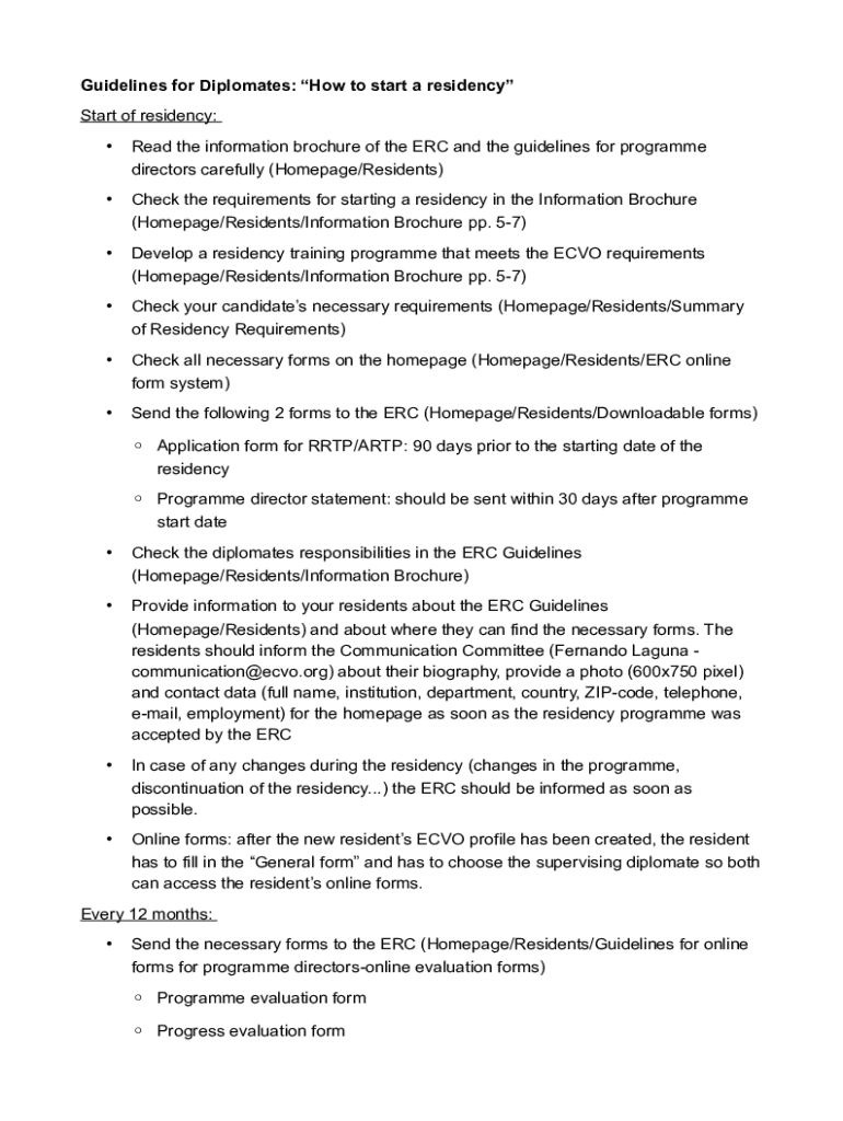 Fillable Online guidelines for creating your resident profile on the ecvo ... Fax Email Print ...