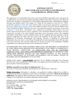 Fillable Online North Carolina Shellfish Lease Application: Checklist ...