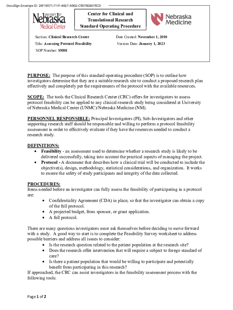Fillable Online Title: Assessing Protocol Feasibility Fax Email Print ...