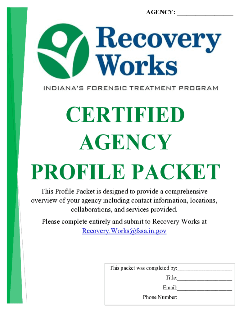 Fillable Online CERTIFIED AGENCY PROFILE PACKET. Form Fax Email Print ...