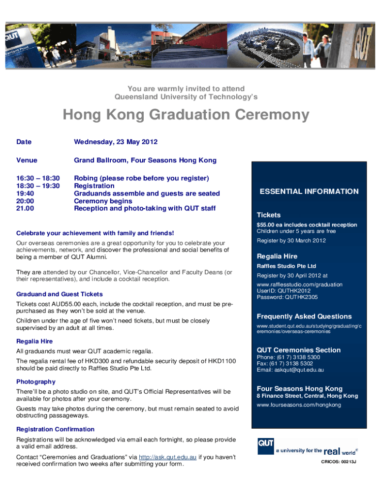 Fillable Online Hong Kong Graduation Ceremony. Information about the Hong Kong Graduation ...
