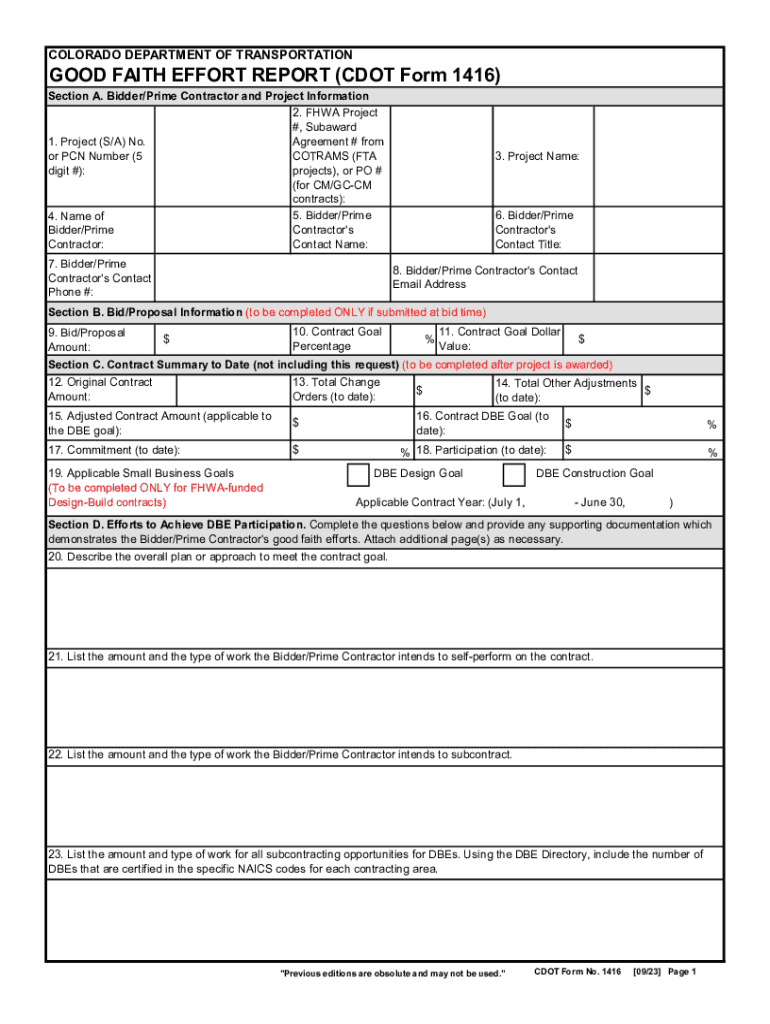 Fillable Online FHWA & Other Forms - Colorado Department of ...