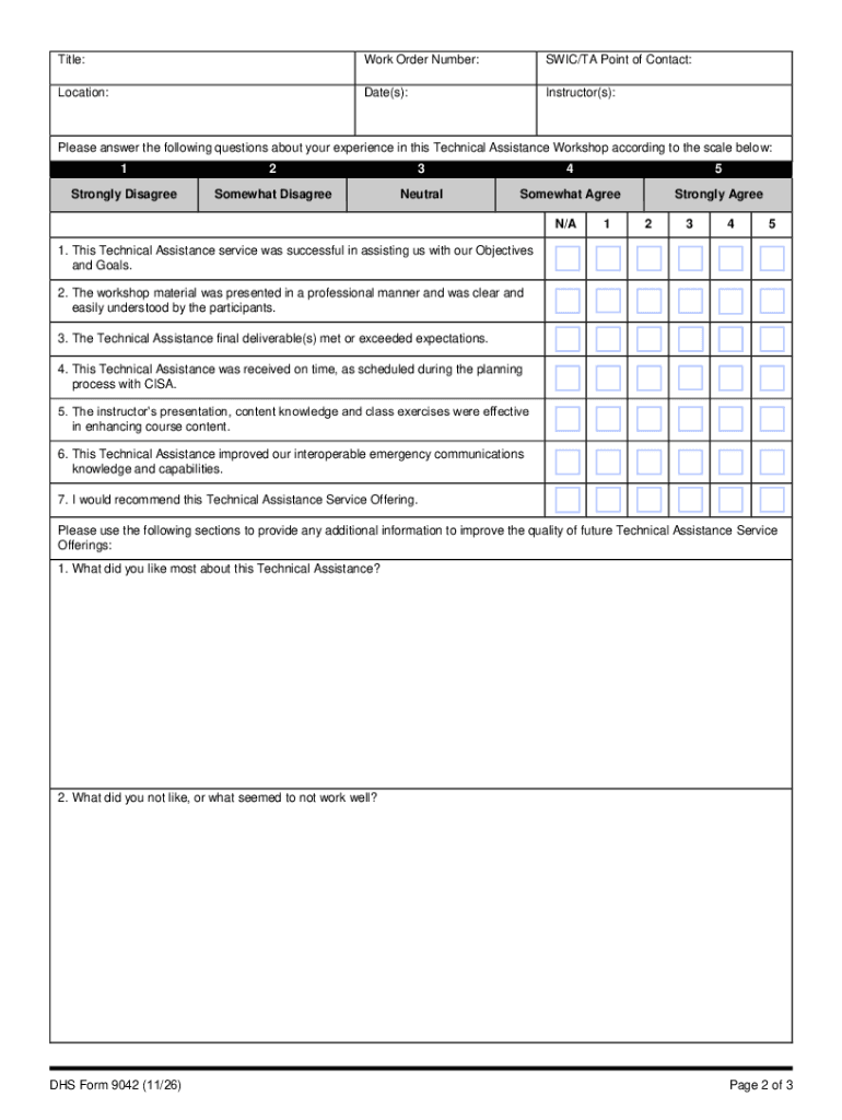 Fillable Online Technical Assistance (TA) Evaluation Form Fax Email ...