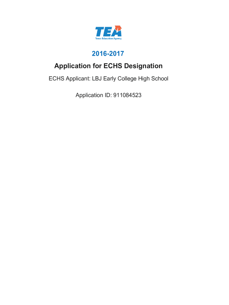 Fillable Online Apply to Early College - Early College High School (ECHS) Fax Email Print ...