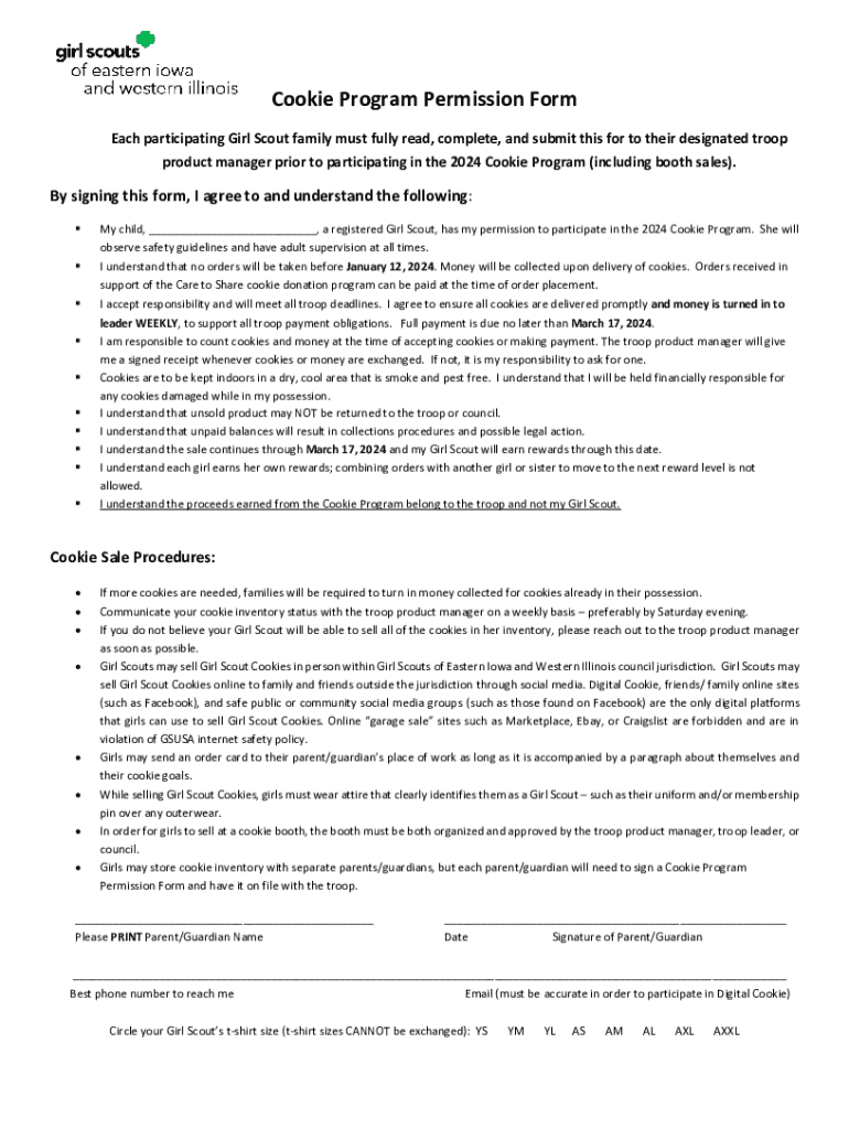 Fillable Online 20232024 Girl Scout Cookies Fax Email Print - pdfFiller