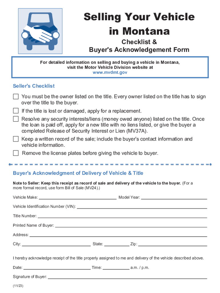 Fillable Online Seller's Checklist & Buyer's Acknowledgement Form Fax ...