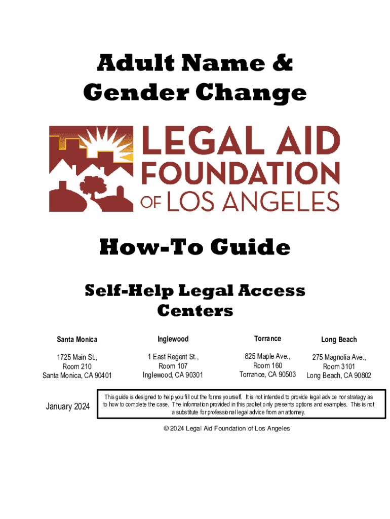 Fillable Online ADULT NAME AND GENDER CHANGE FORMS Fax Email Print ...