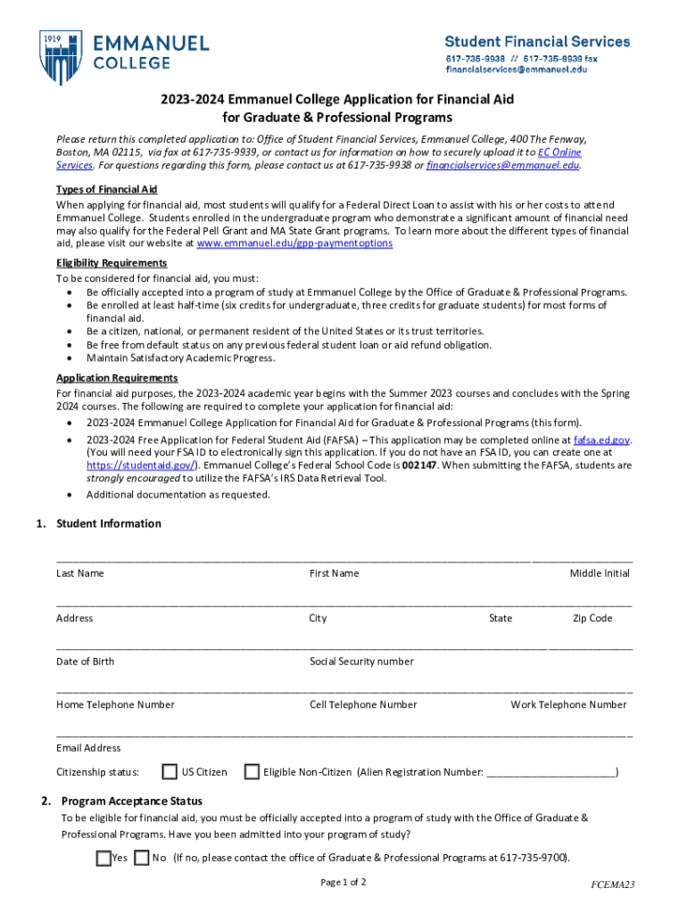 Fillable Online Financial Aid Forms Download Fax Email Print - pdfFiller