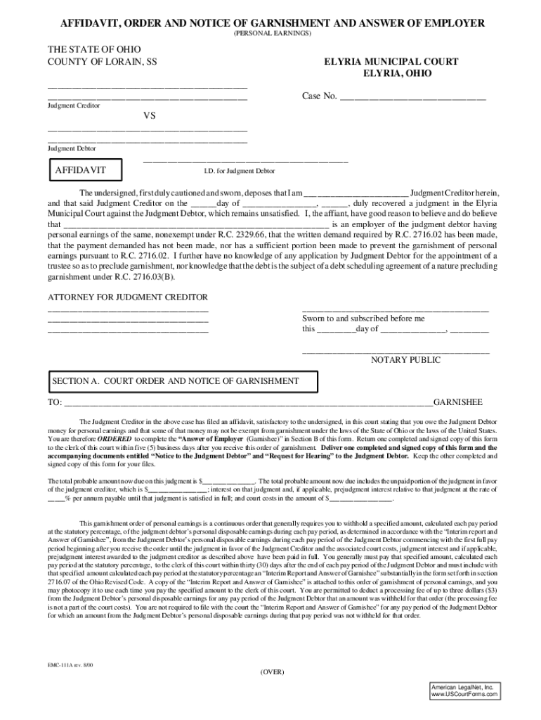 Fillable Online MC 230, Motion, Affidavit, and/or Order to Show Cause ...