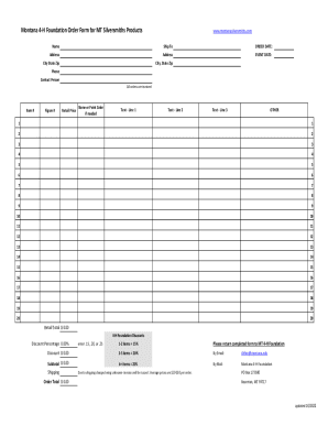 Fillable Online Montana 4-H Foundation Order Form for MT Silversmiths ...