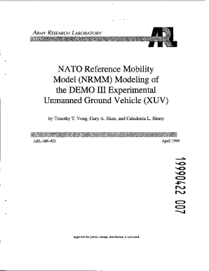 Fillable Online NATO Reference Mobility Model (NRMM) Modeling of the ...