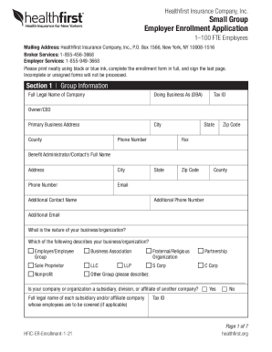 Fillable Online Healthfirst: NY Health Insurance Information Fax Email ...