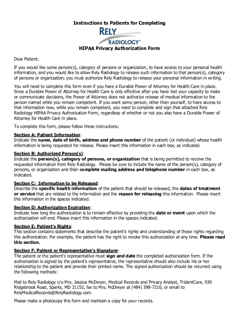 Fillable Online HIPAA Release Forms: What They Are and Tips for ... Fax ...