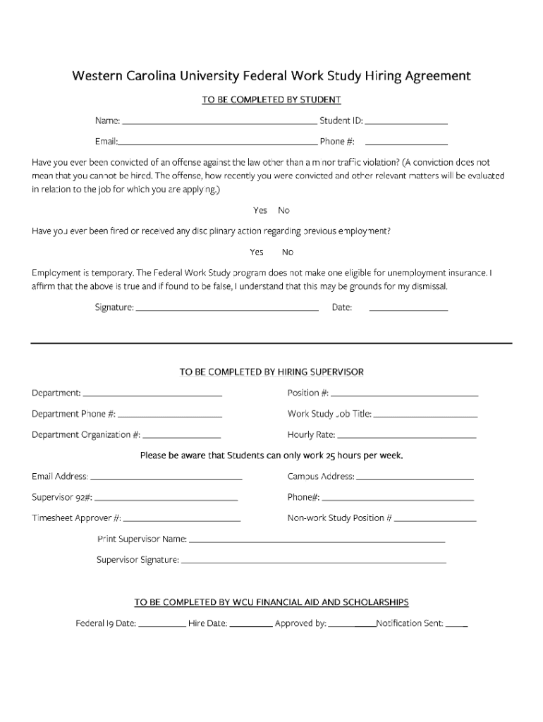 Fillable Online Federal Work Study Confidentiality Agreement Fax Email ...